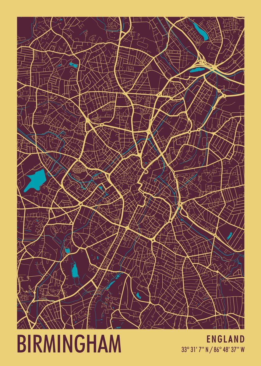 'Birmingham' Poster, picture, metal print, paint by Miracle Studio ...