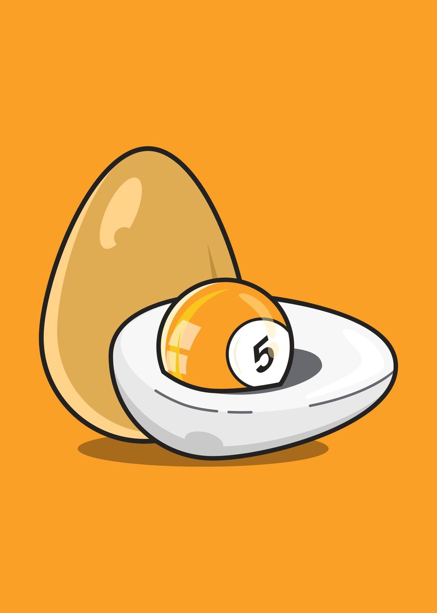 'Illustration of an egg bal' Poster, picture, metal print, paint by ...