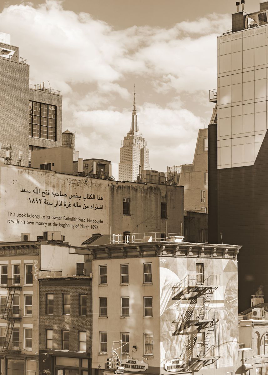 'New York City NYC Sepia' Poster, picture, metal print, paint by ...