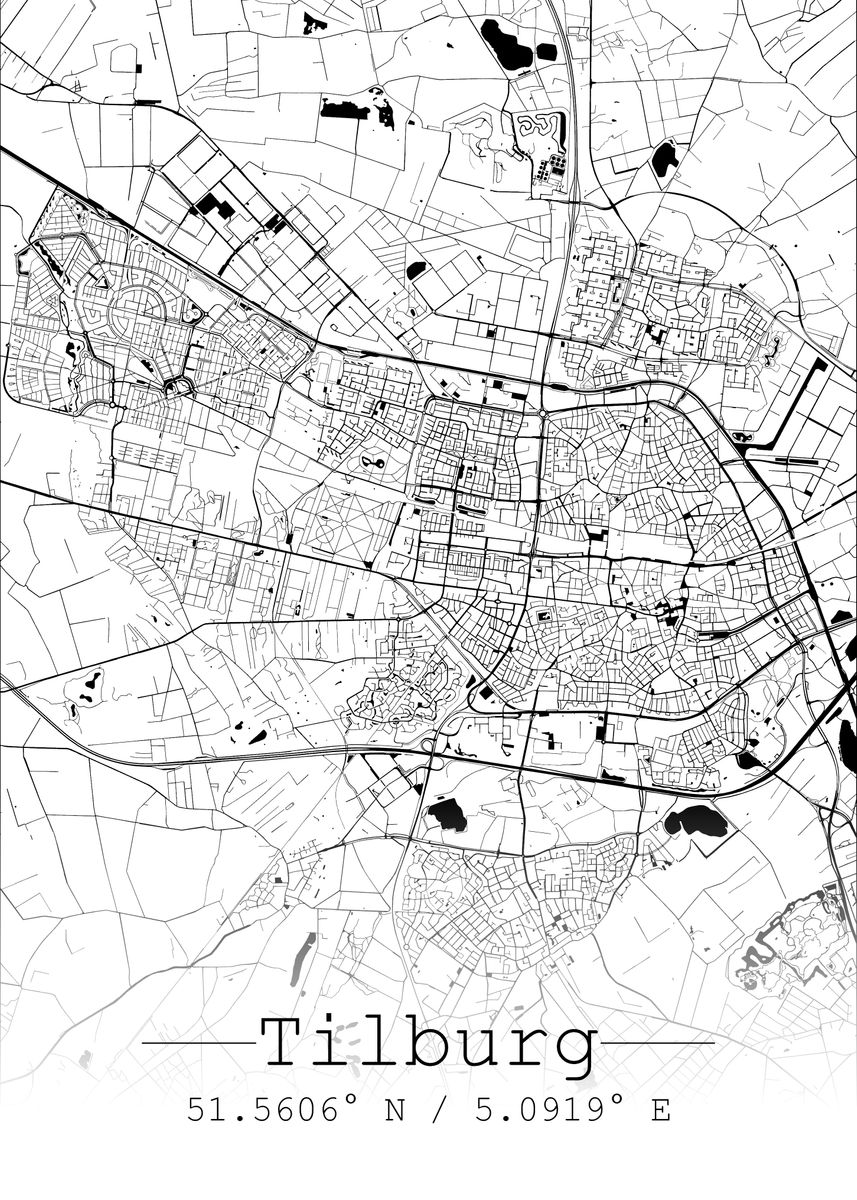 'Tilburg' Poster by Chiel Bastiaansen | Displate
