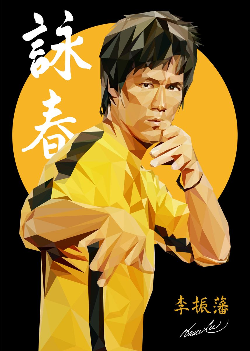 'wing chun' Poster, picture, metal print, paint by Lowpoly Posters ...