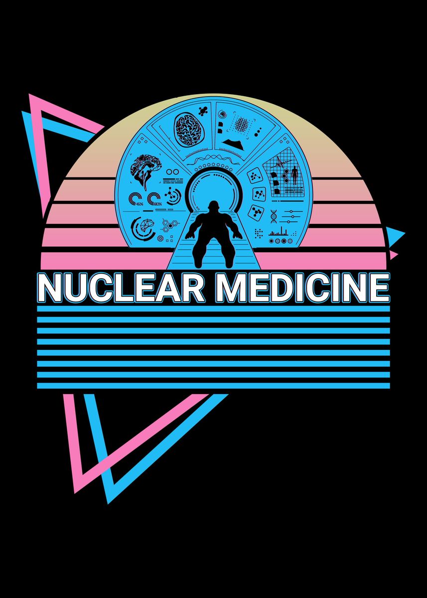 'Nuclear Medicine Retro' Poster, picture, metal print, paint by ...