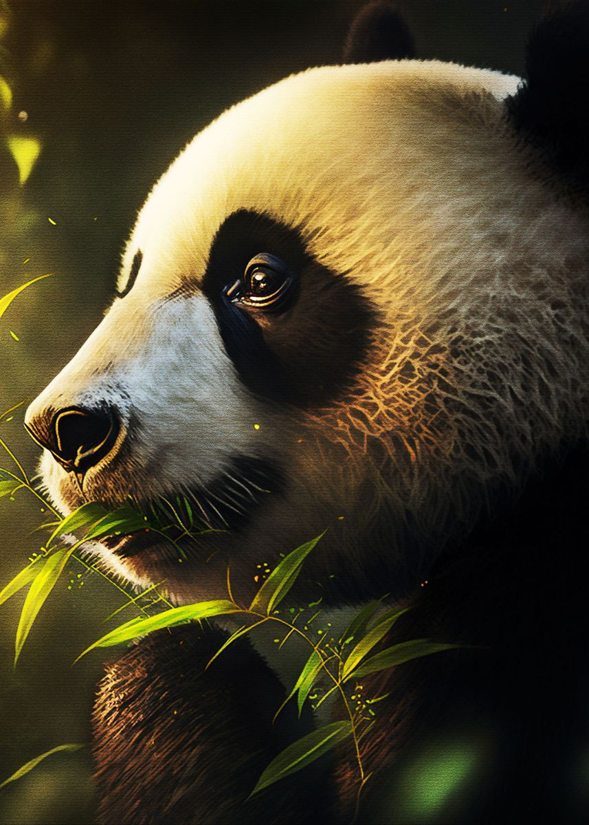 'Panda portrait' Poster, picture, metal print, paint by Muh Asdar ...