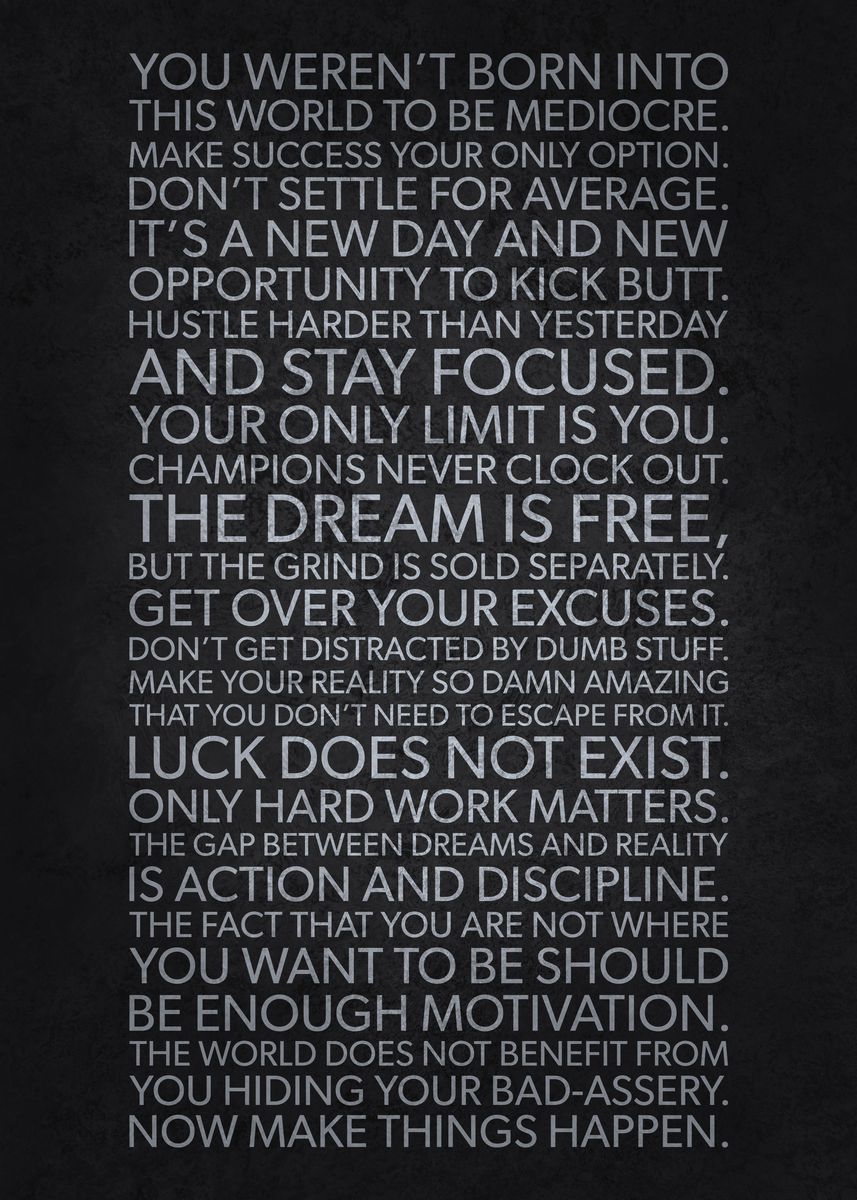 'Cool Motivation' Poster, picture, metal print, paint by CHAN | Displate