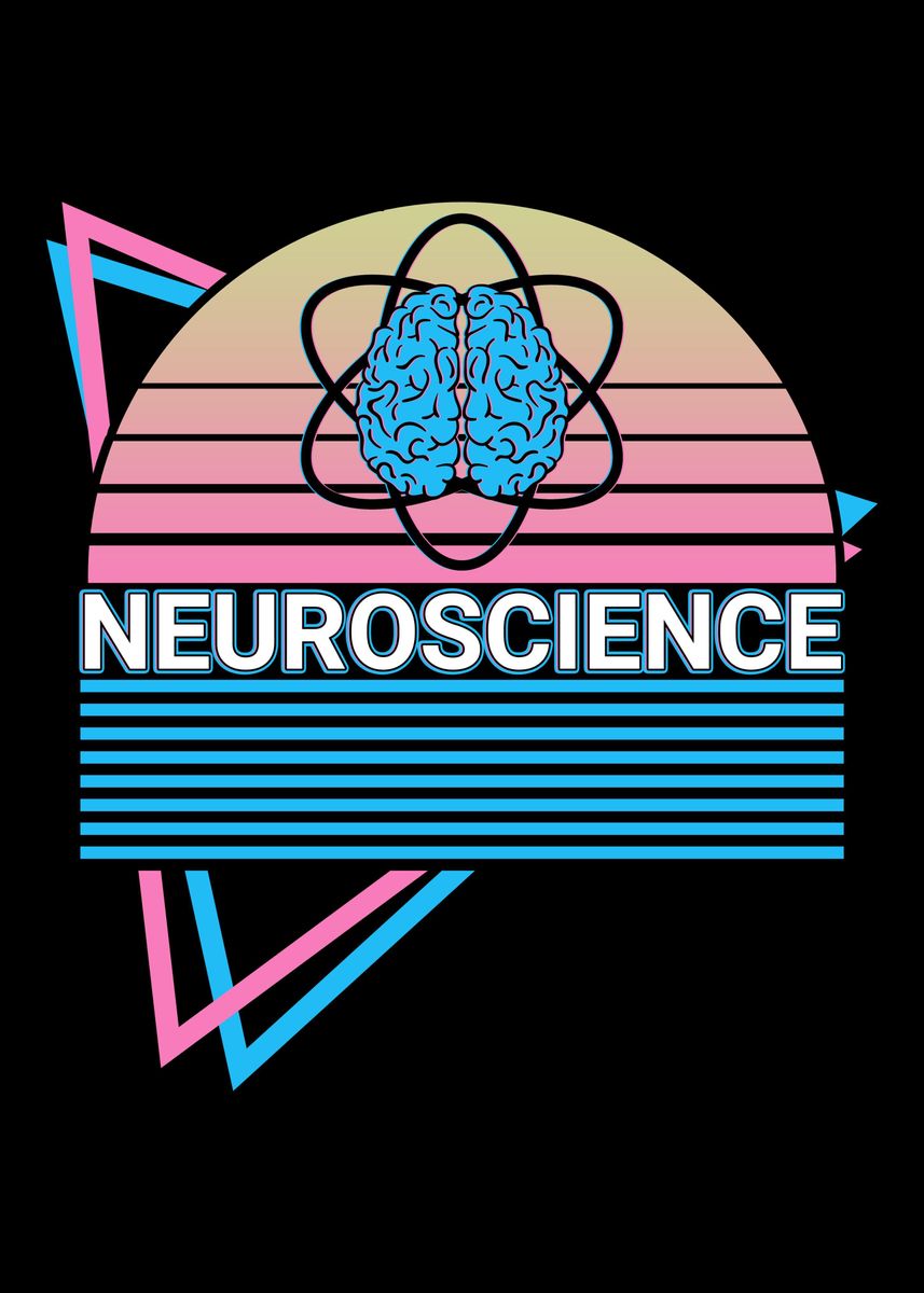 'Neuroscience Retro' Poster, picture, metal print, paint by ...