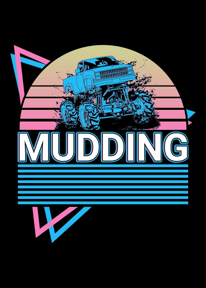 'Mudding Retro' Poster, picture, metal print, paint by AestheticAlex ...