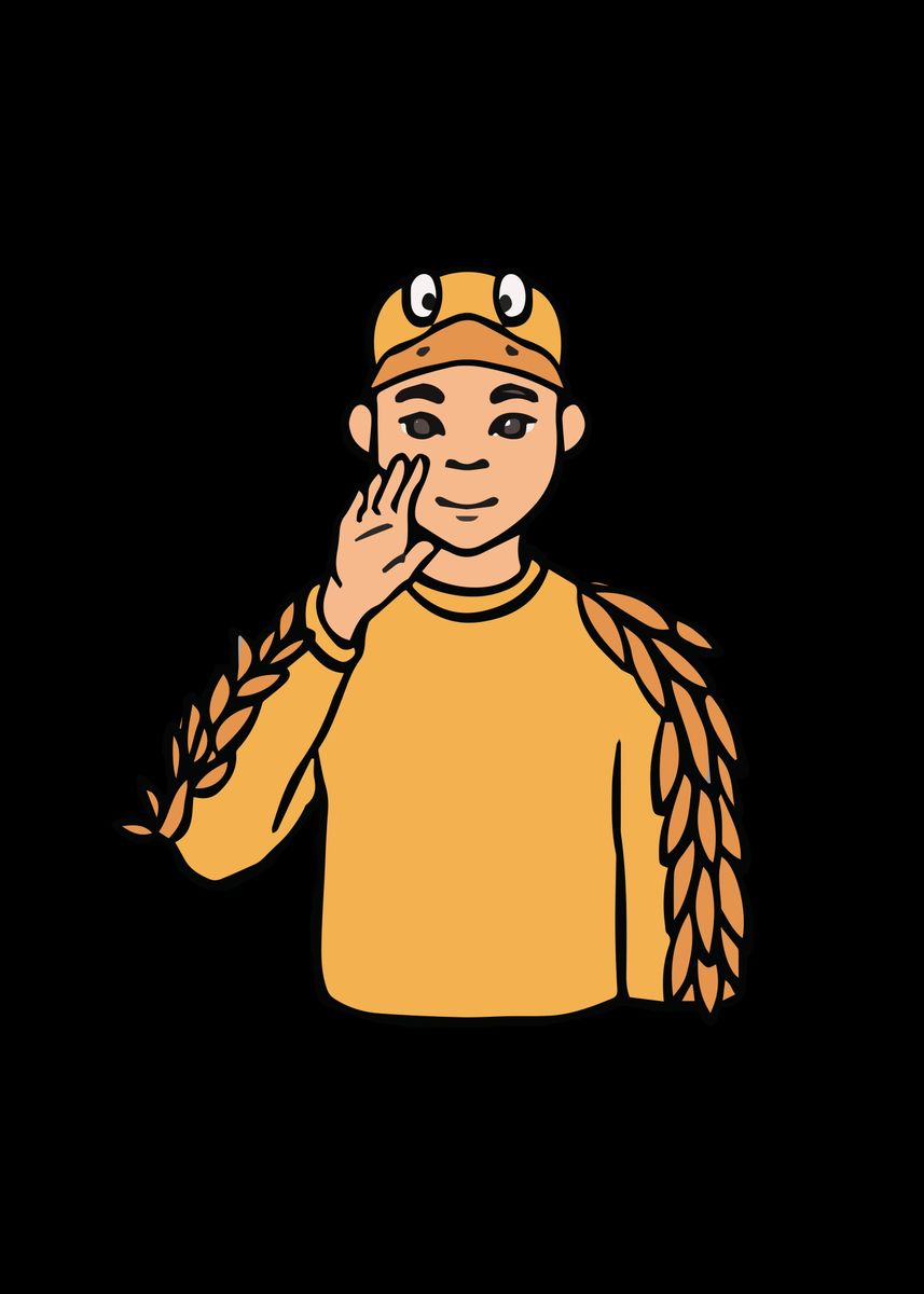 'Duck Animal ASL Hand' Poster, picture, metal print, paint by Michael ...