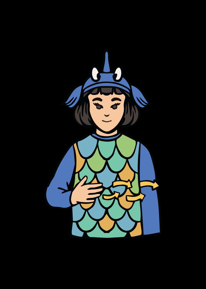 'Fish ASL Hand Gesture Deaf' Poster, picture, metal print, paint by ...