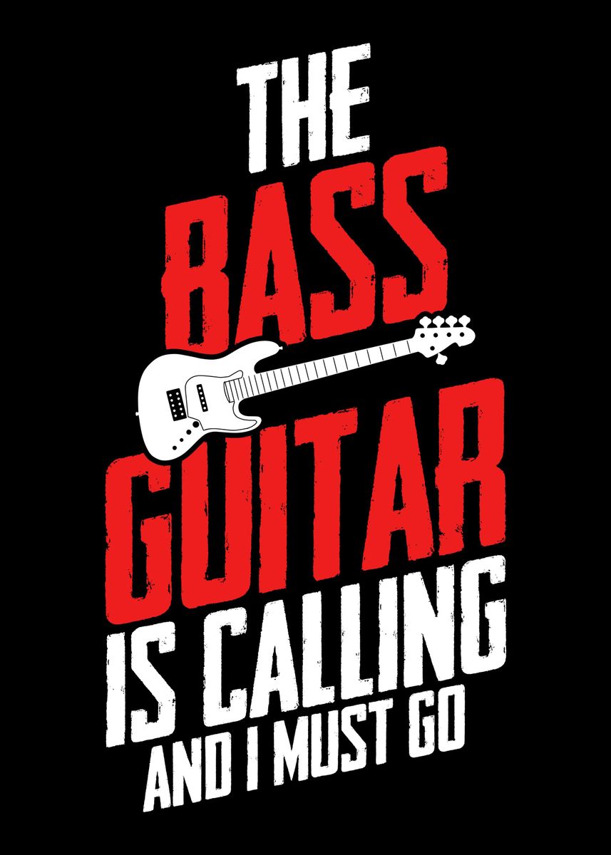 'Bass Guitar Bassist' Poster, picture, metal print, paint by ...