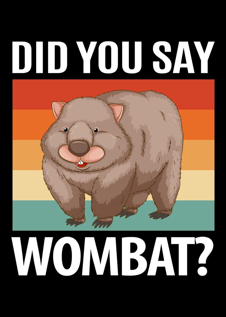 'Wombats Wombat Australian ' Poster, picture, metal print, paint by ...