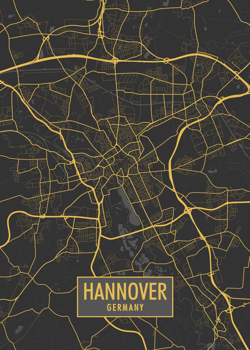 'Hannover' Poster, picture, metal print, paint by Miracle Studio | Displate