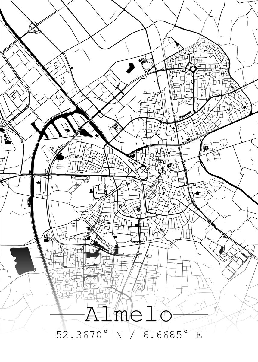 'Almelo' Poster, picture, metal print, paint by Chiel Bastiaansen ...