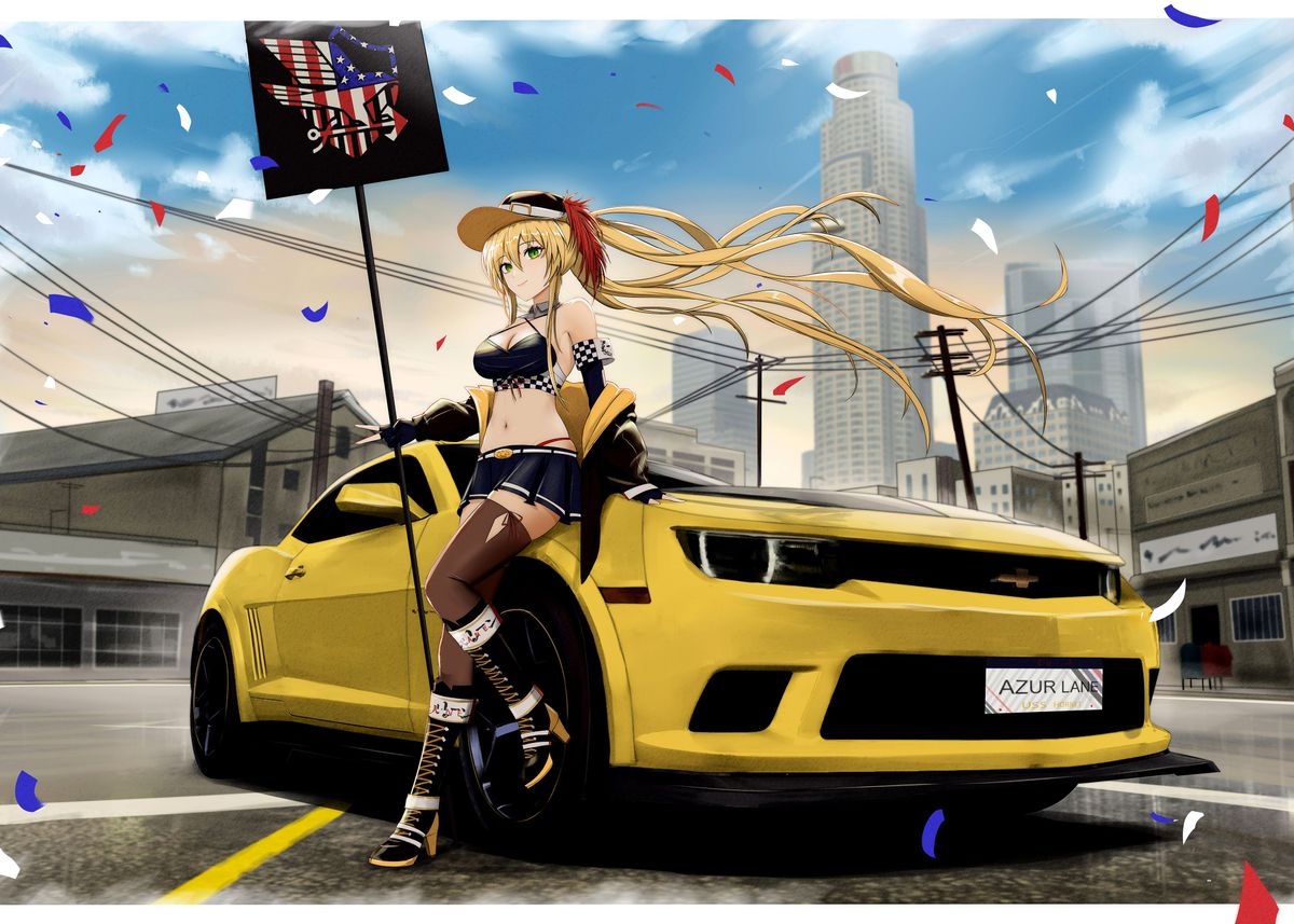 'Azur Lane and Car' Poster by Angelita Ebert | Displate