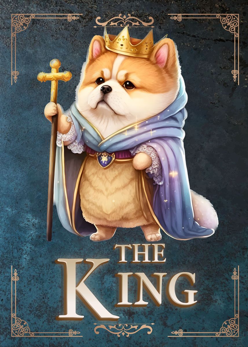 'A dog a king' Poster, picture, metal print, paint by Stefan Merz ...