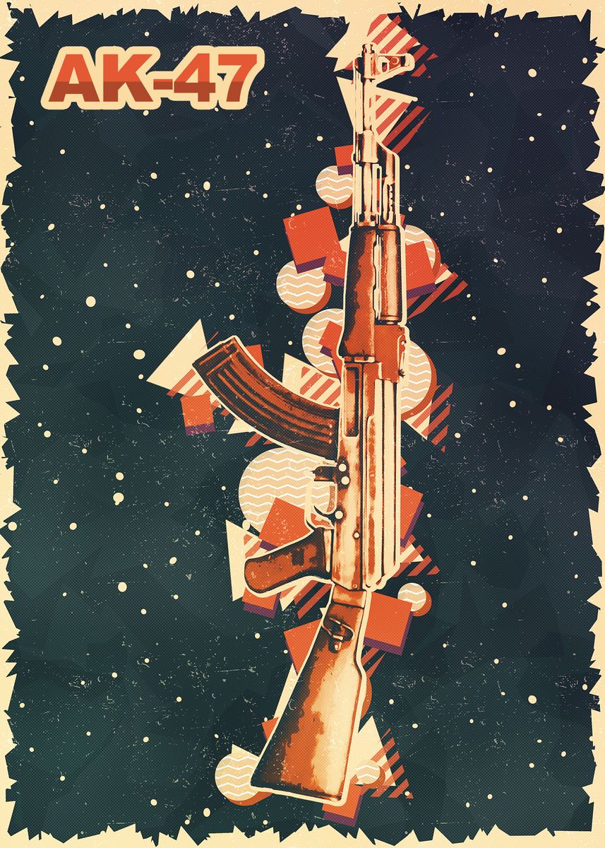 'AK47 Gun' Poster, picture, metal print, paint by Colorize Studio ...