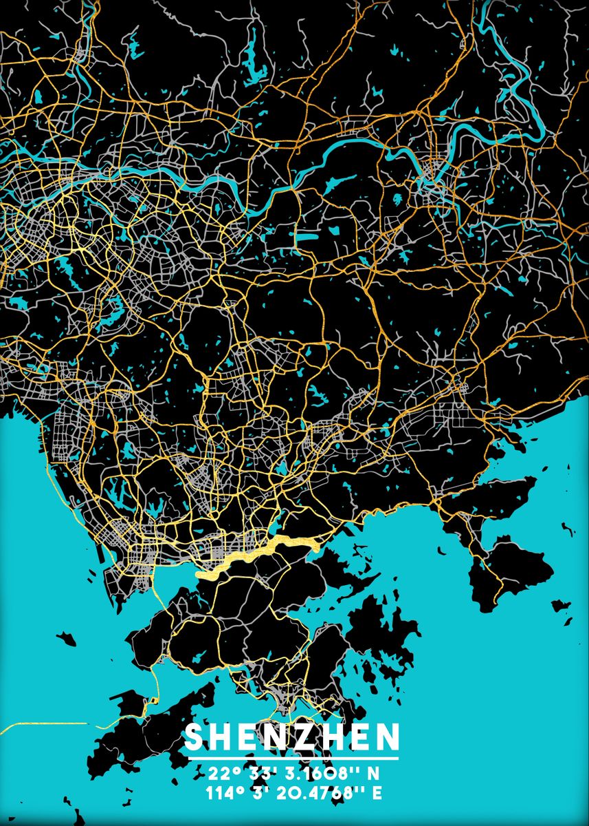 'Shenzhen Guangdong ' Poster, picture, metal print, paint by Clayborne ...