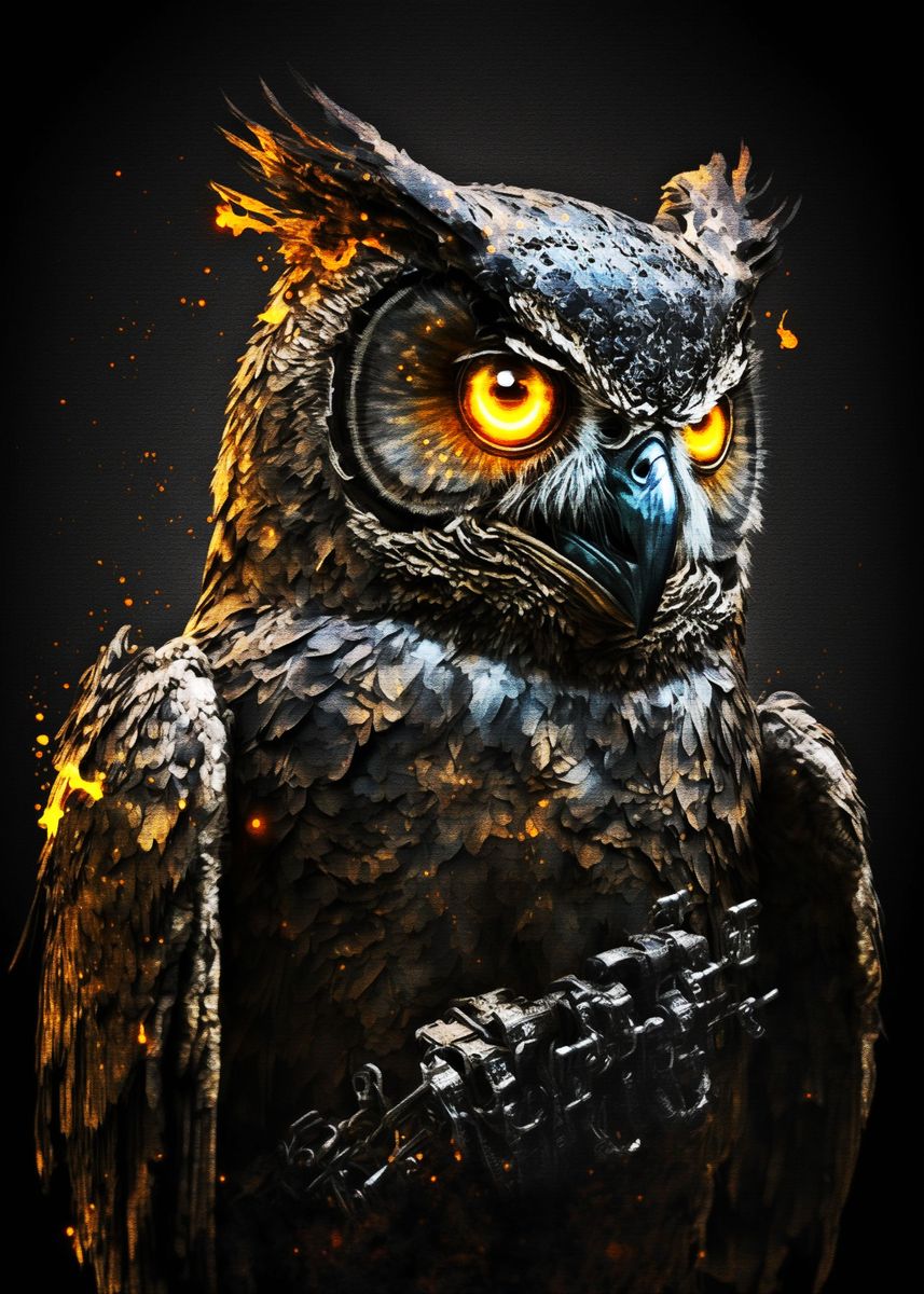 'Horror Owl' Poster, picture, metal print, paint by Coffee Design ...