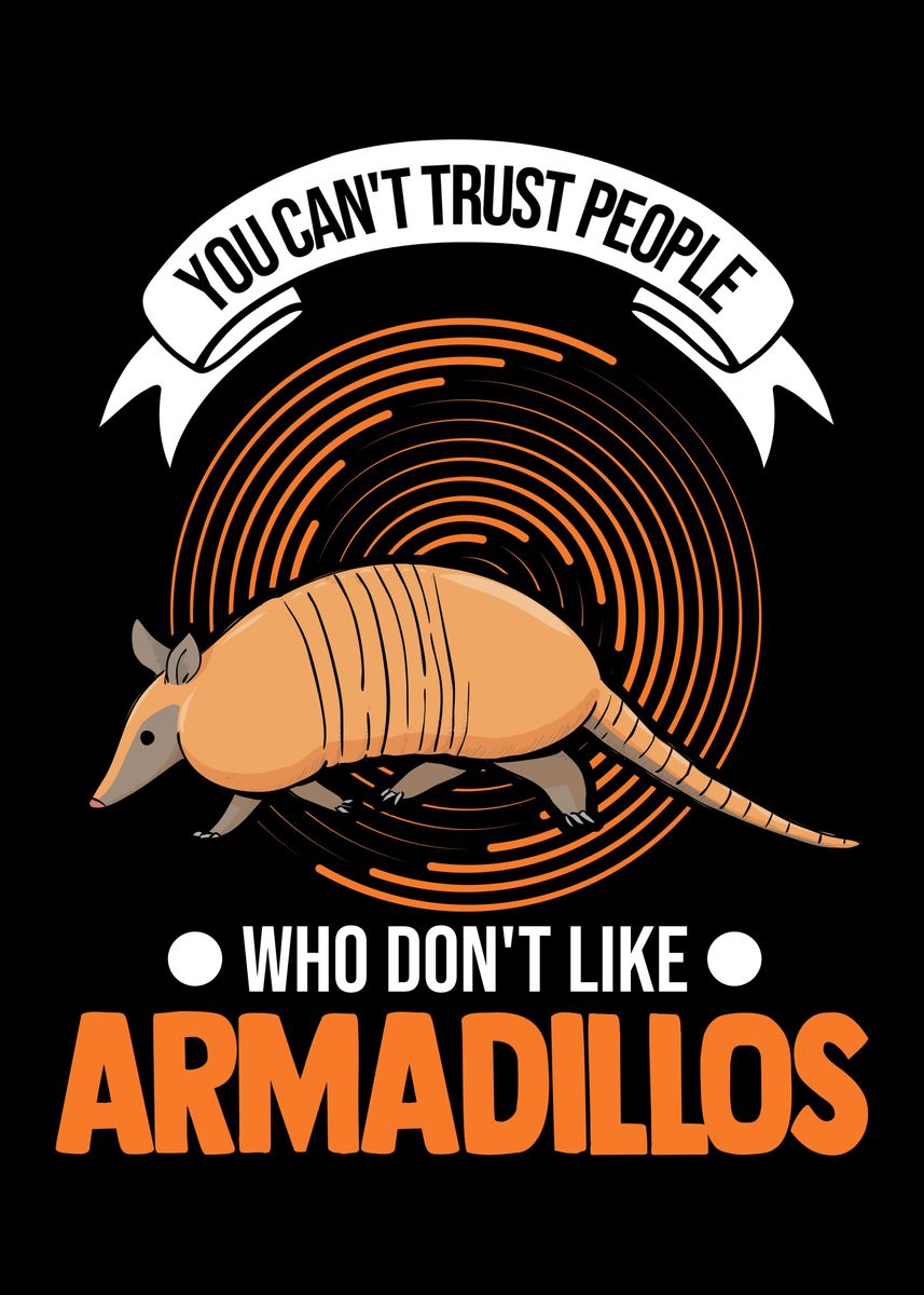 'Armadillo Gift' Poster, picture, metal print, paint by FavoritePlates ...