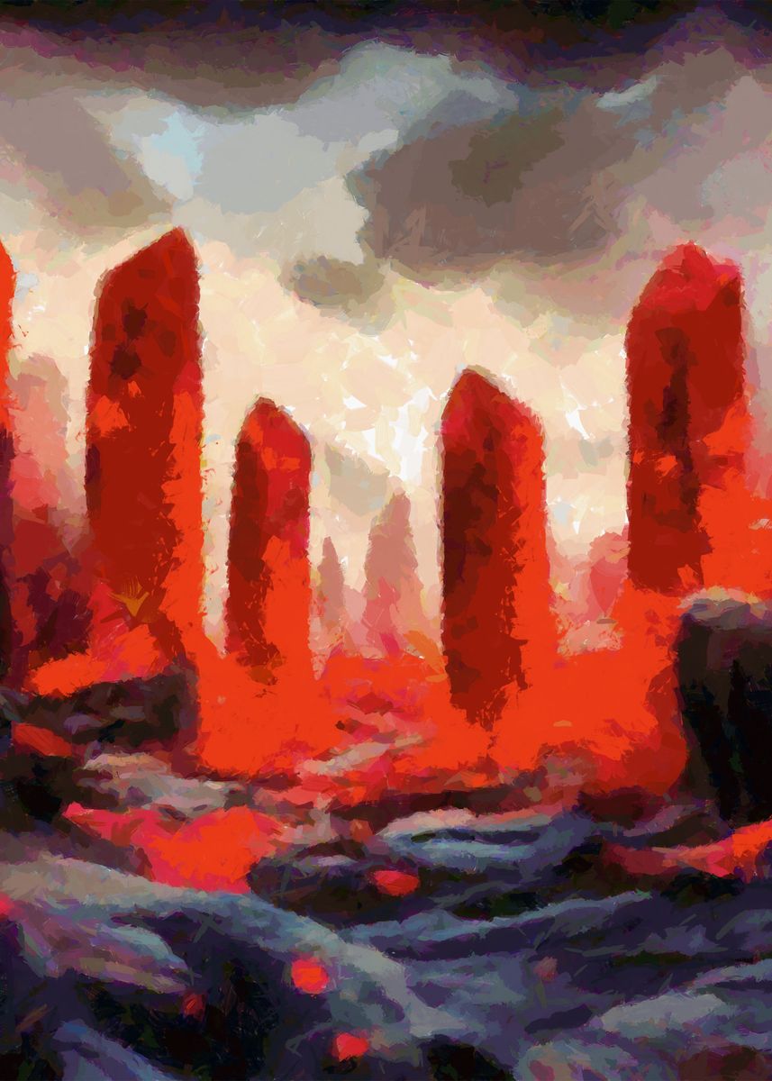 'Magic fire crystal' Poster, picture, metal print, paint by Dark Zeka ...