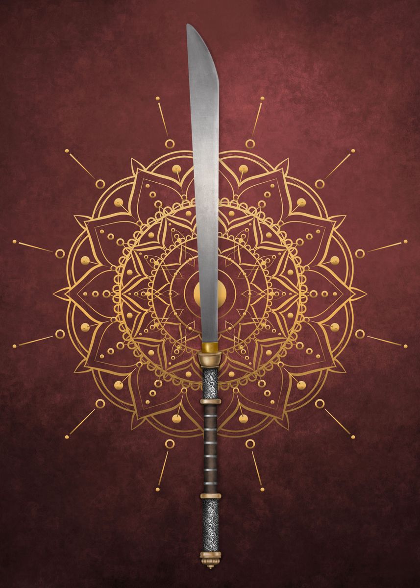 'Hengdang Sword' Poster, picture, metal print, paint by Ishan Mishra ...