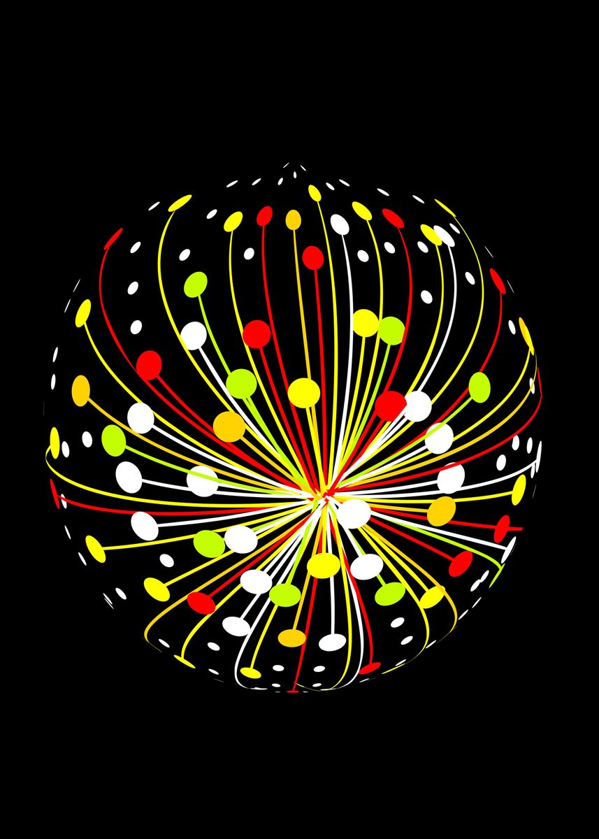 'Multi Color Explosion' Poster, picture, metal print, paint by ...