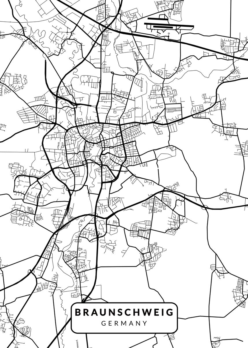 'Braunschweig maps ' Poster by Raka Halilintar | Displate