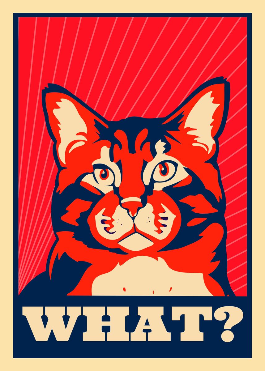 'What' Poster, picture, metal print, paint by Mild pic | Displate