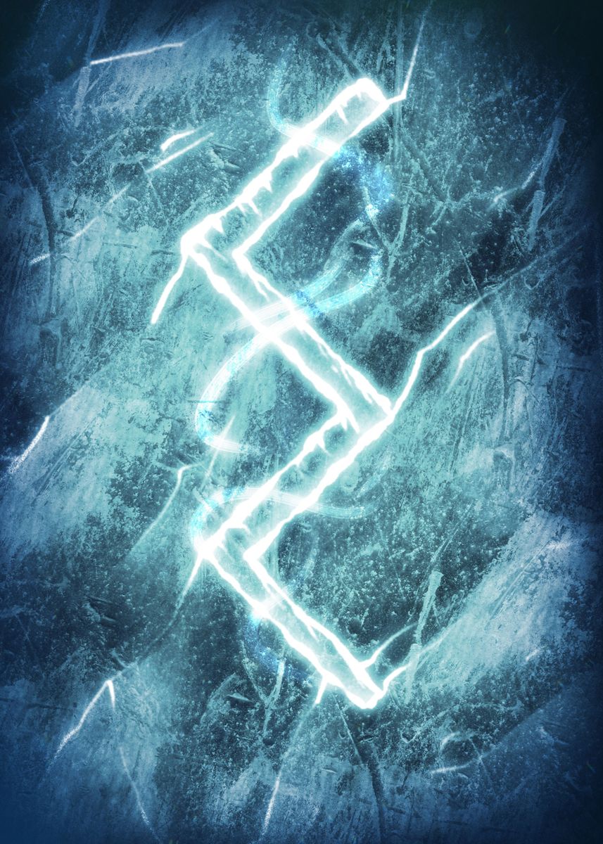 'Sowilo' Poster, picture, metal print, paint by Einarrs Journey | Displate