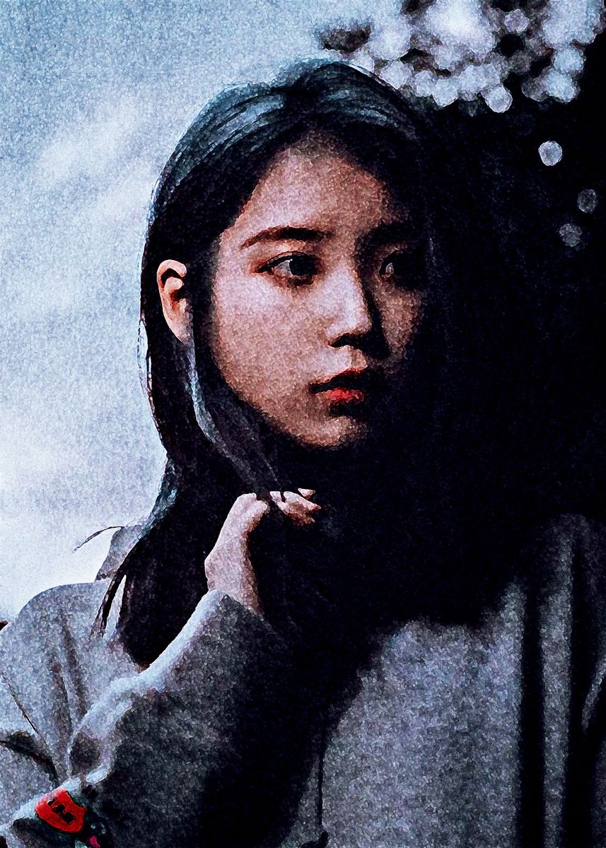 'painting iu' Poster, picture, metal print, paint by iuleeji | Displate