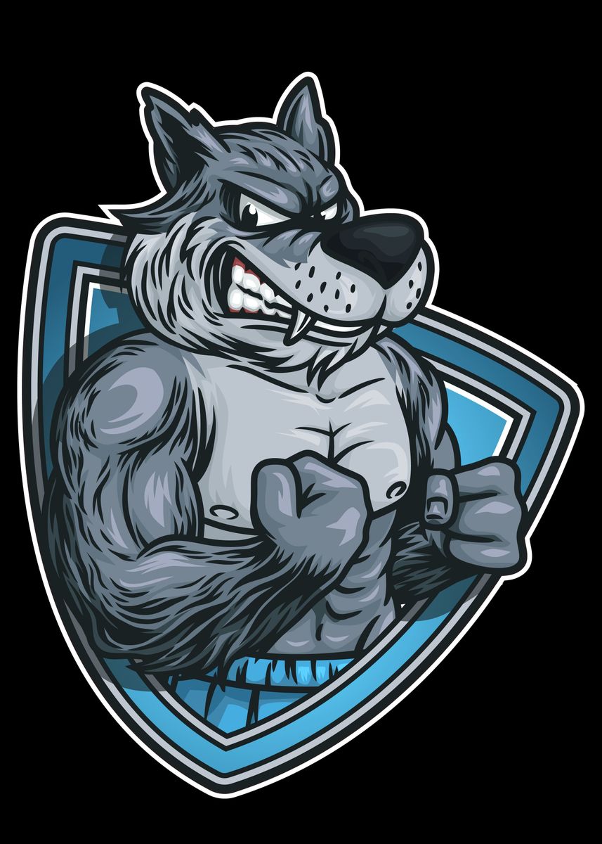 'Wolf fitness ' Poster, picture, metal print, paint by hendra pratama ...