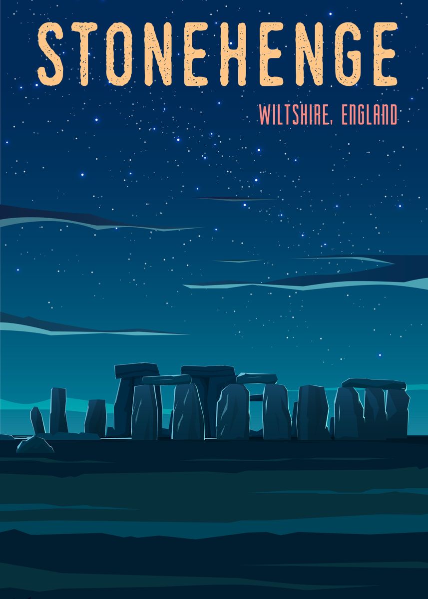 'UK Stonehenge Monument' Poster, picture, metal print, paint by Human ...