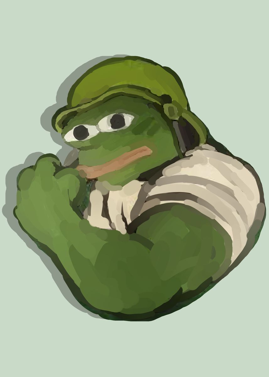 'mr pepe ' Poster, picture, metal print, paint by eunoia | Displate