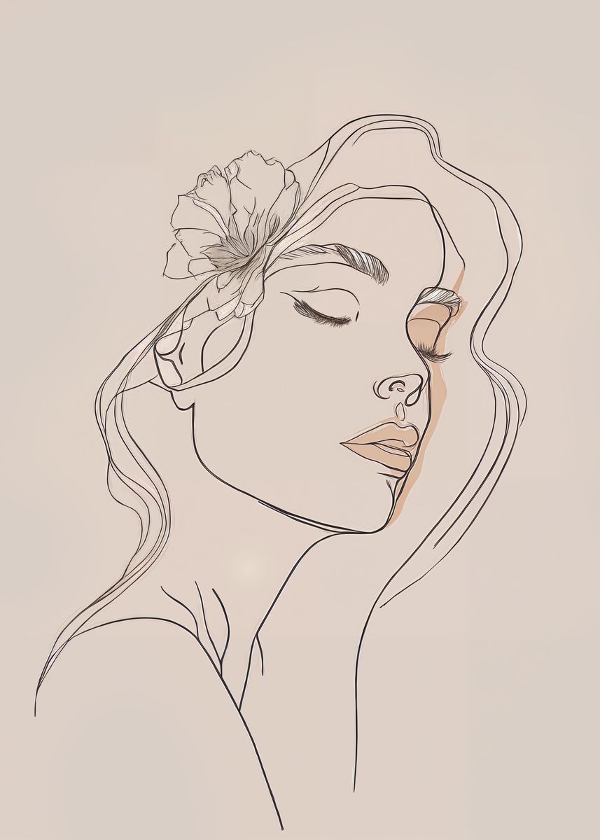 'Beautiful Model' Poster, picture, metal print, paint by DervlexArt ...