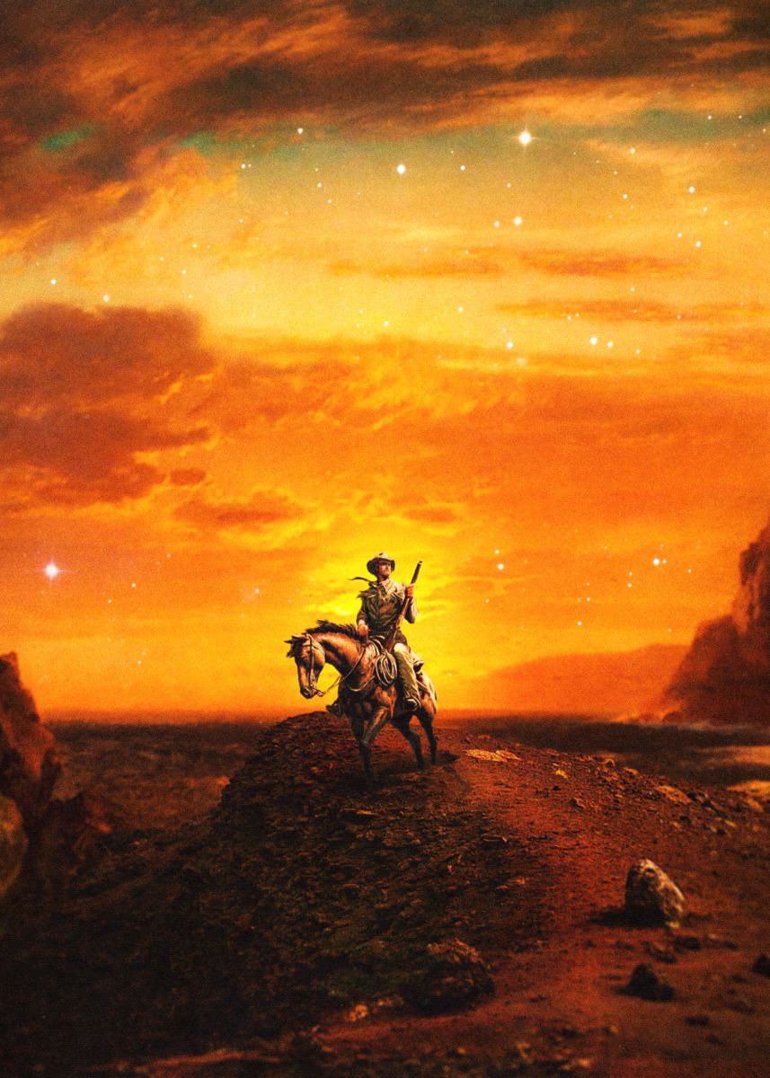 'The Lone Rider' Poster, picture, metal print, paint by Taudalpoi ...