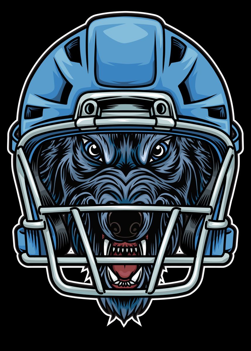 'Wolf Football' Poster, picture, metal print, paint by hendra pratama ...