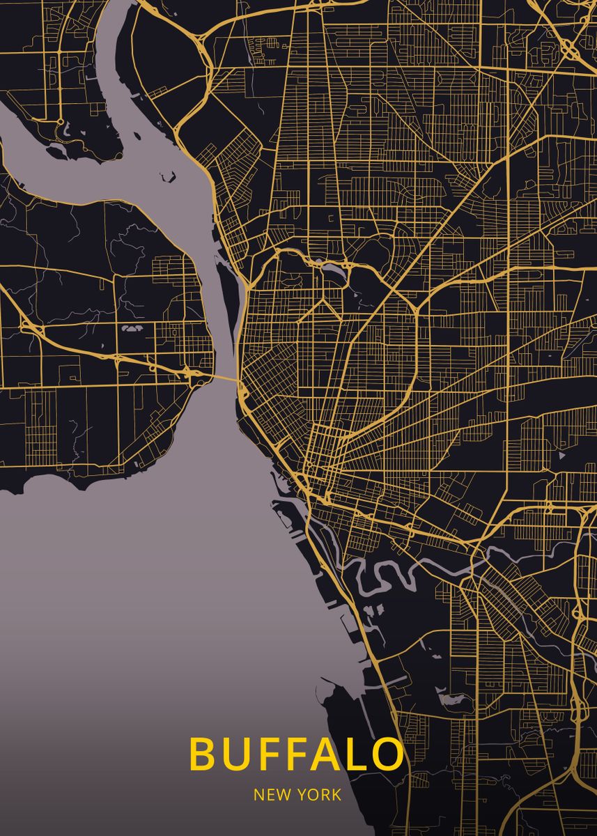 'BUFFALO' Poster, picture, metal print, paint by CRAFTSSSTUDIO | Displate