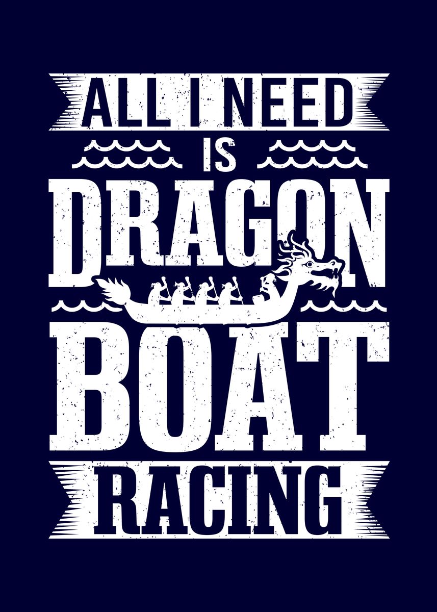'Dragon Boat Racing' Poster, picture, metal print, paint by ...