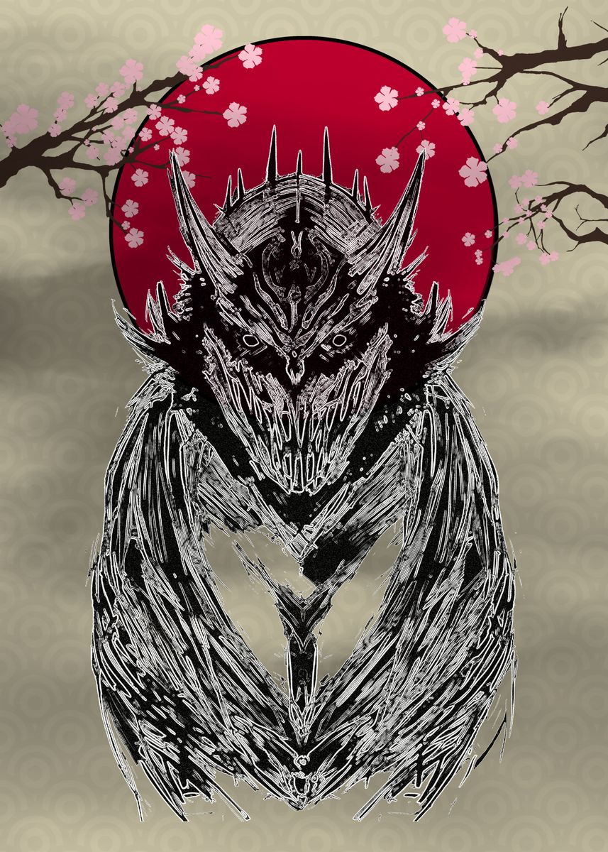 'Japenese Oni' Poster, picture, metal print, paint by UltraSnail | Displate