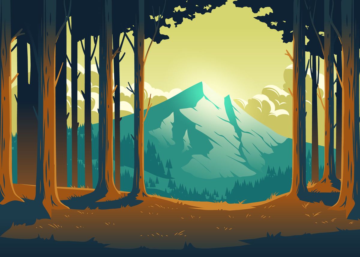 'Whimsical Nature Scenes' Poster by Creativity Art | Displate