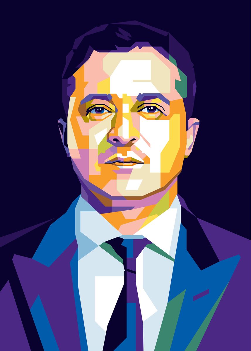 'Volodymyr Zelenskyy' Poster, picture, metal print, paint by Erick Sato ...