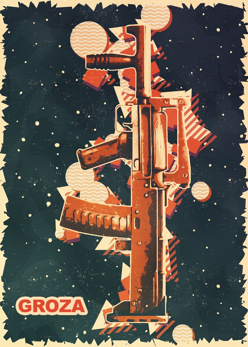 'Groza Gun Art' Poster, picture, metal print, paint by Colorize Studio ...