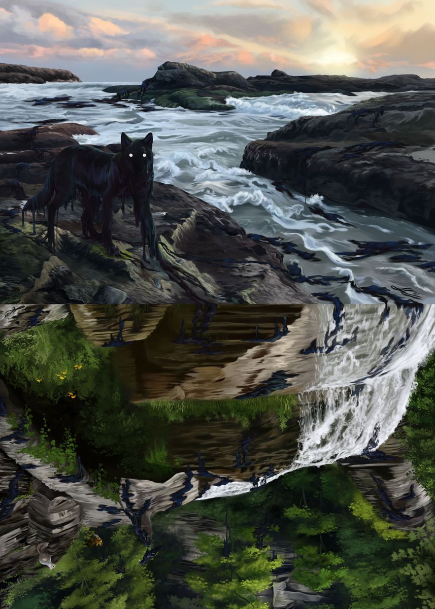 'Waterways' Poster, picture, metal print, paint by Laney Cardenas ...