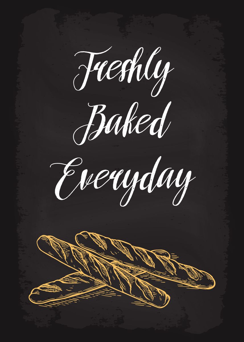 'Freshly Baked Baguette' Poster by dkDesign | Displate