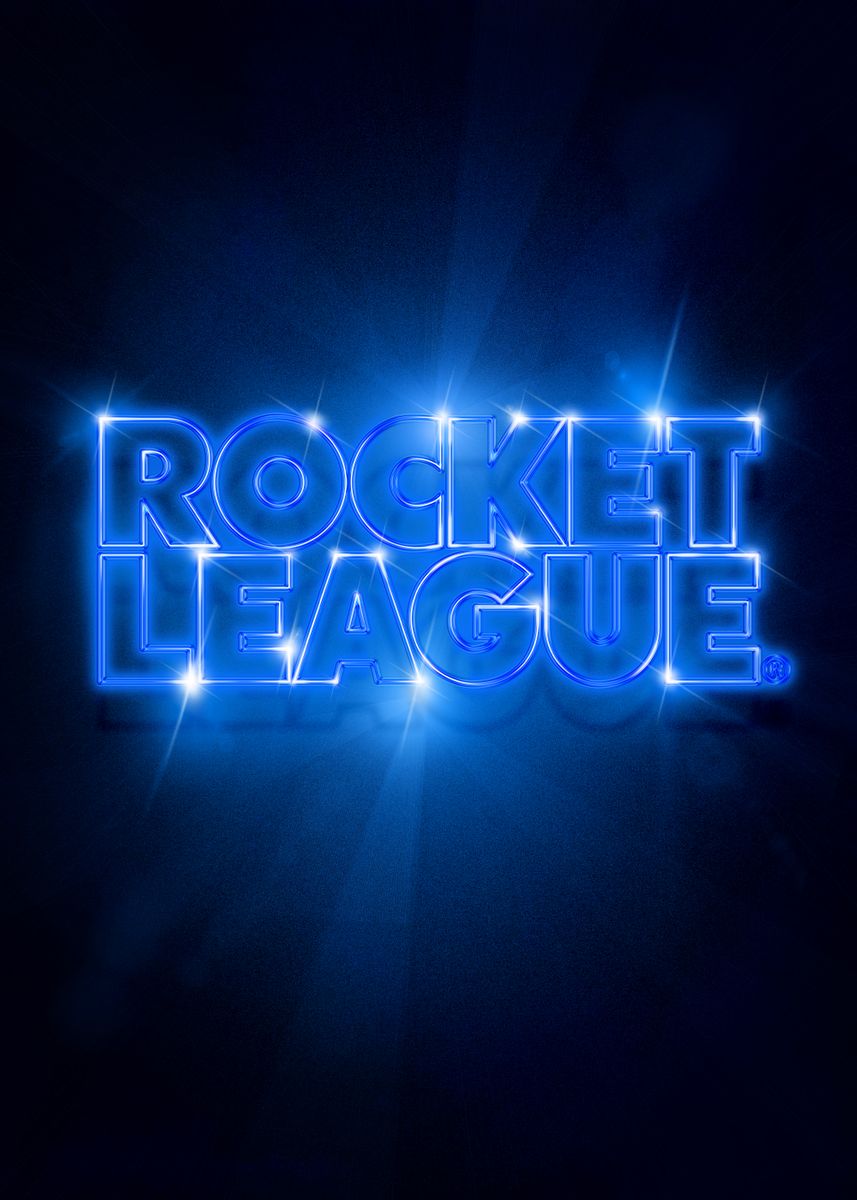 'Blue Neon' Poster, picture, metal print, paint by Rocket League | Displate
