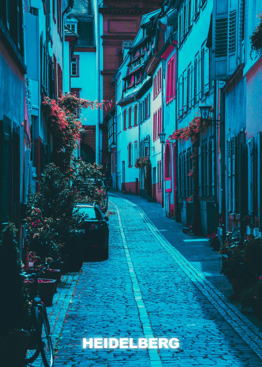 'Heidelberg Street' Poster, picture, metal print, paint by Colorize ...