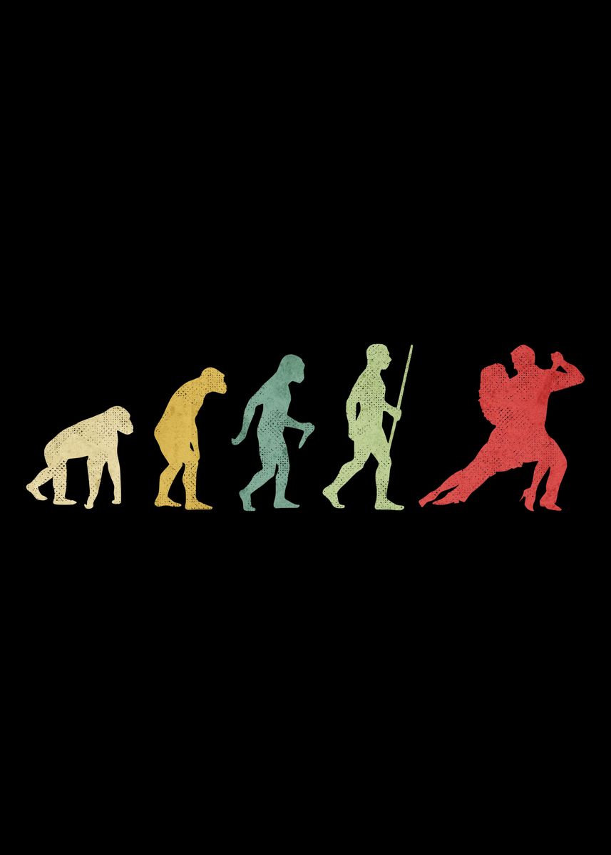 'Tango Dance Evolution' Poster, picture, metal print, paint by BitNerd ...