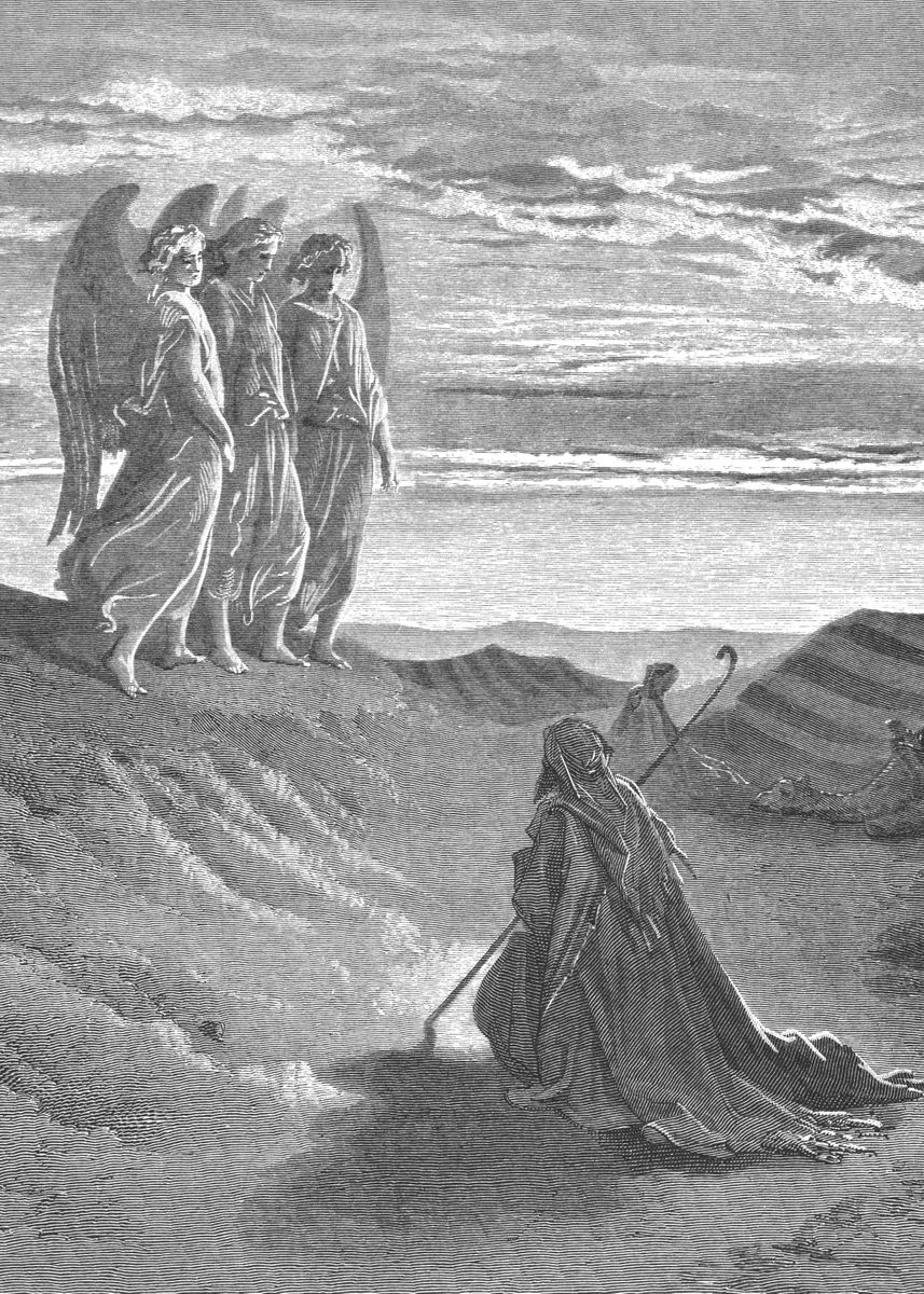 'Abraham and Three Angels' Poster, picture, metal print, paint by ...