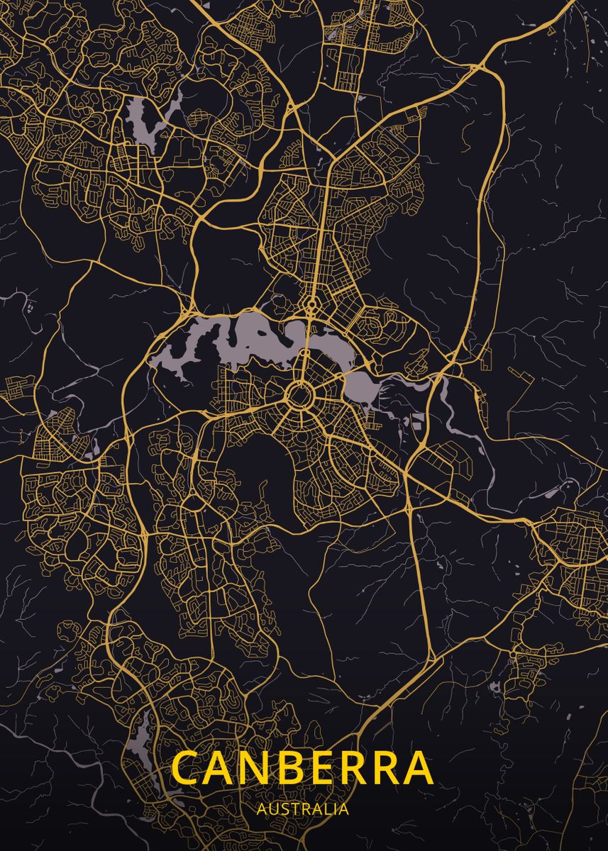 'CANBERRA' Poster, picture, metal print, paint by CRAFTSSSTUDIO | Displate