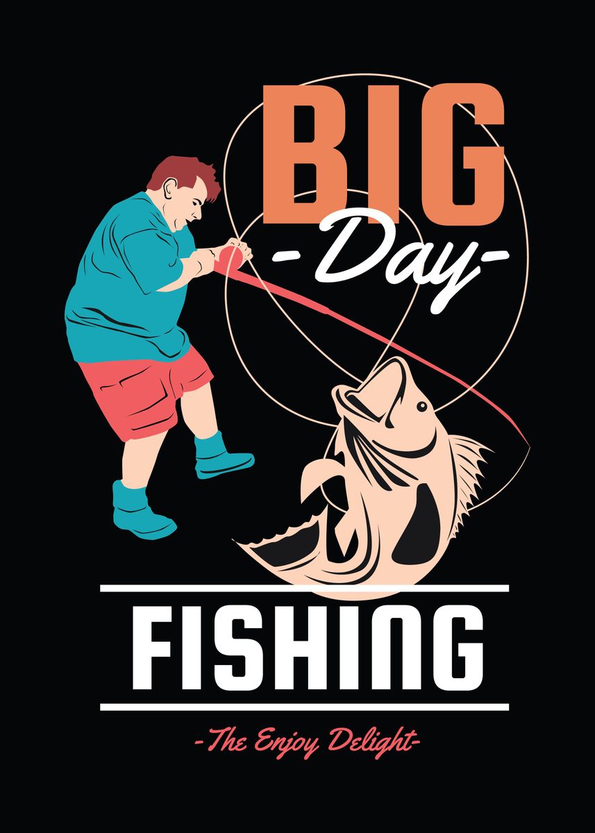 'Big Day Fishing' Poster, picture, metal print, paint by Zake Yonkou ...
