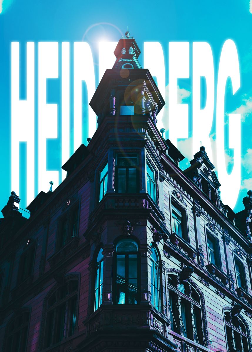 'Heidelberg Retro' Poster by Colorize Studio | Displate